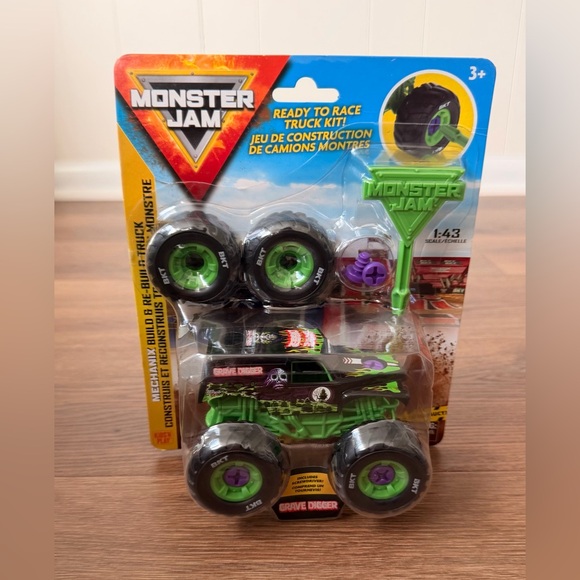 Monster Jam | Toys | Monster Jam Mechanix Build Rebuild Truck Kit Grave ...